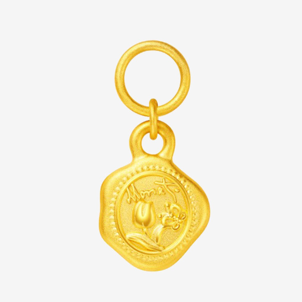 Monet Garden Series 24K Gold Tulip Wax Seal Dangle Charm – ChowTaiSeng